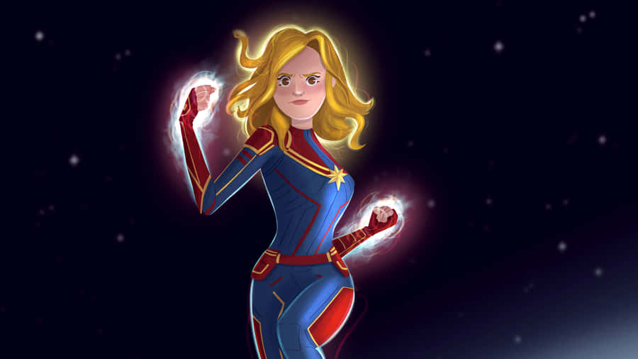 Behold The Power Of Captain Marvel In Hd Wallpaper | WallpapersOK
